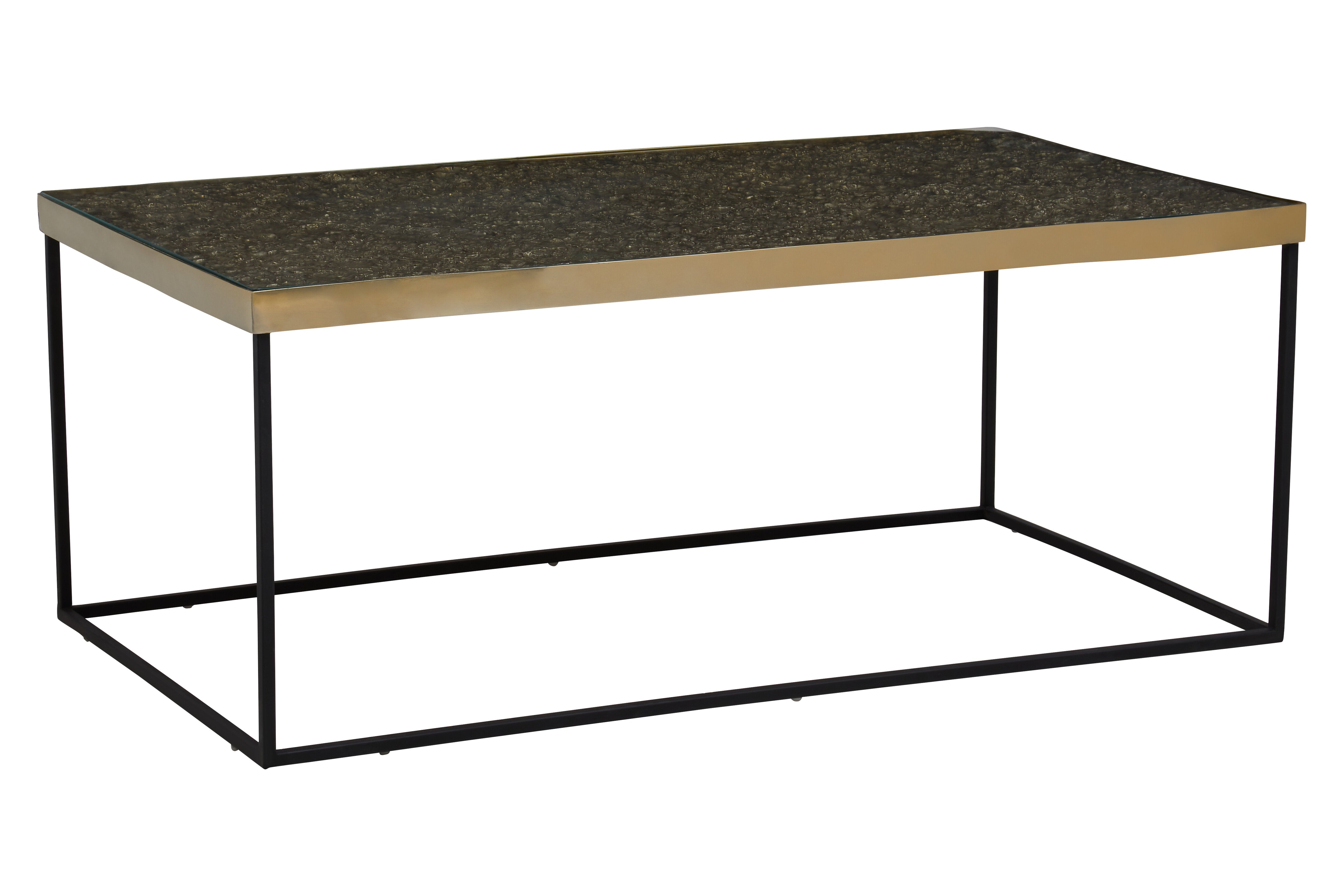 Monza Gold Coffee Table Modern Glass Top – Stroma Interiors