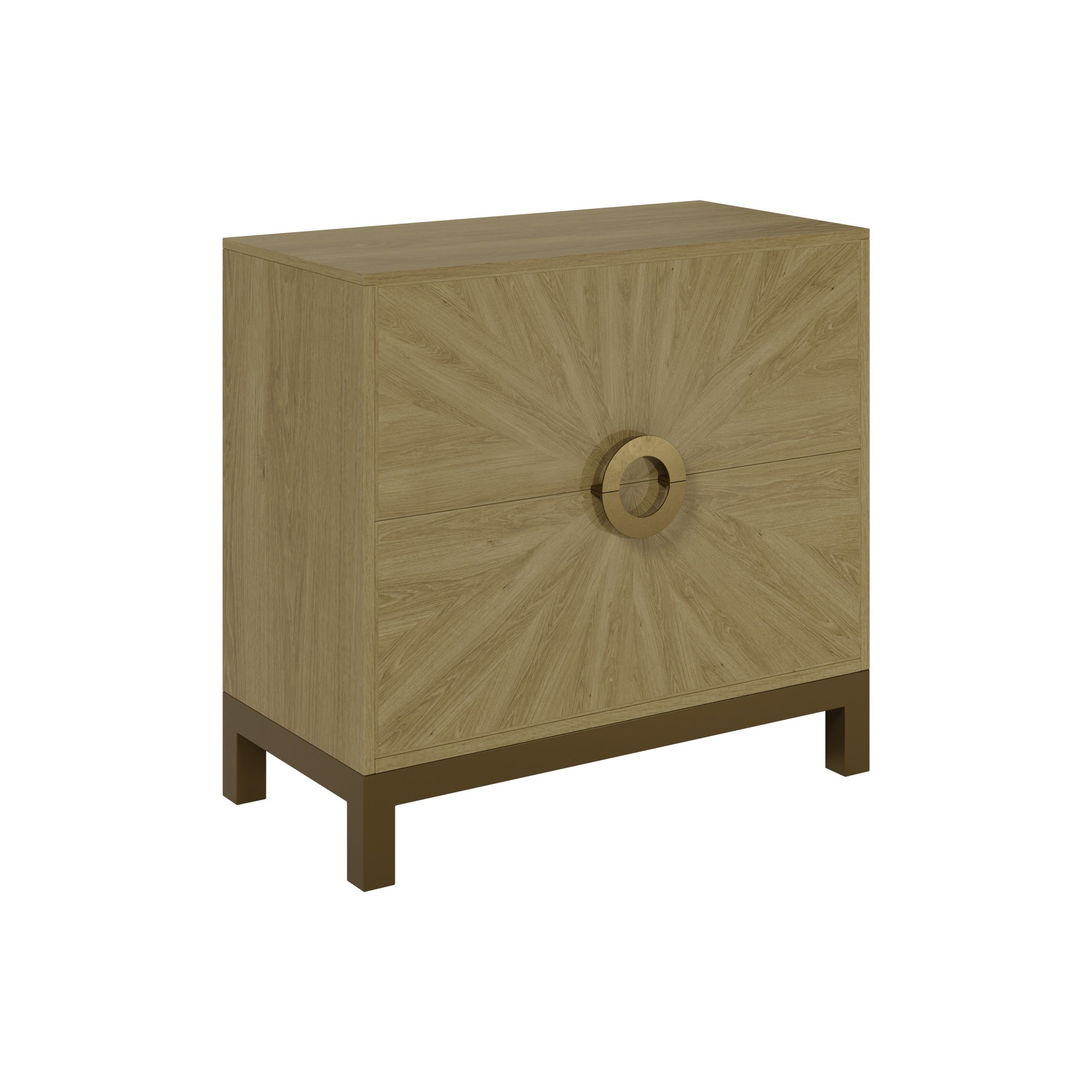 Easton Sunburst Chest Of Drawers Oak Finish – Stroma Interiors