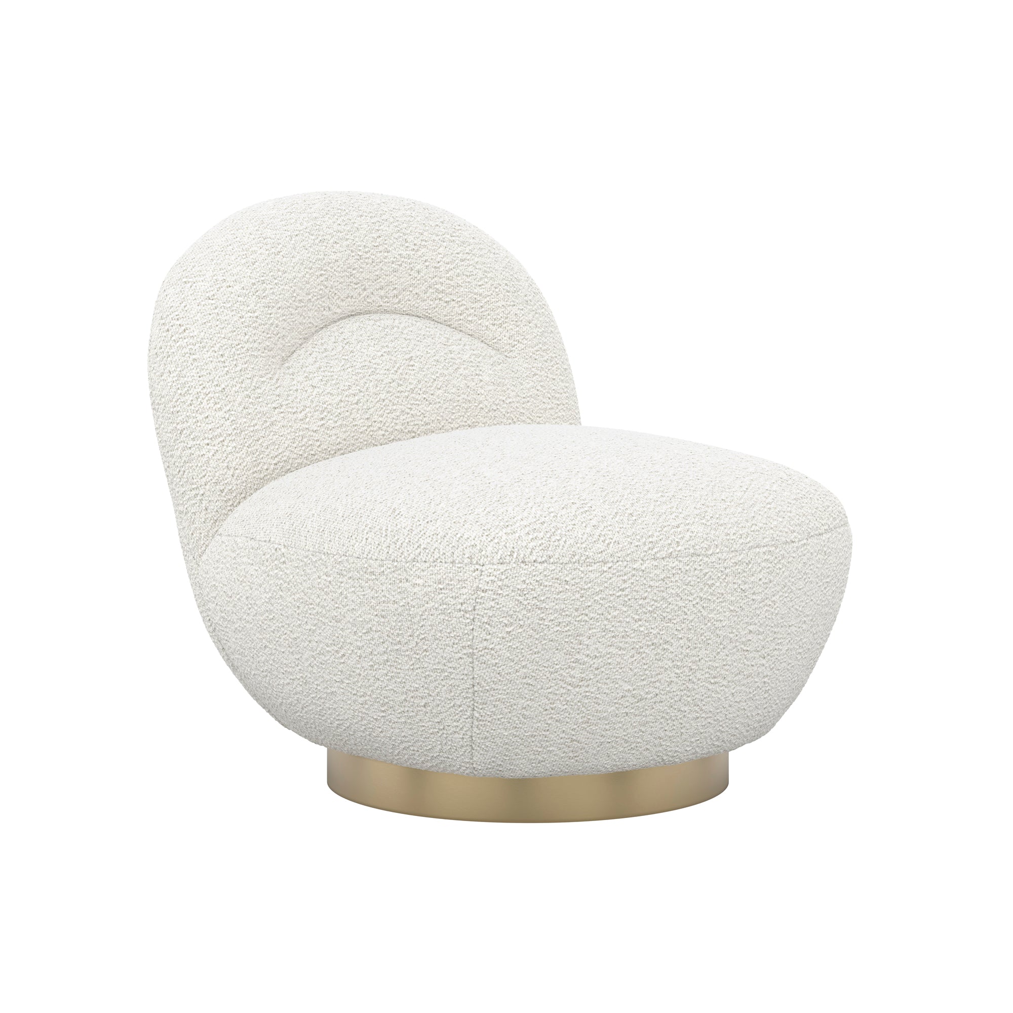 Valence Ivory Boucle Swivel Chair Plush Comfort – Stroma Interiors